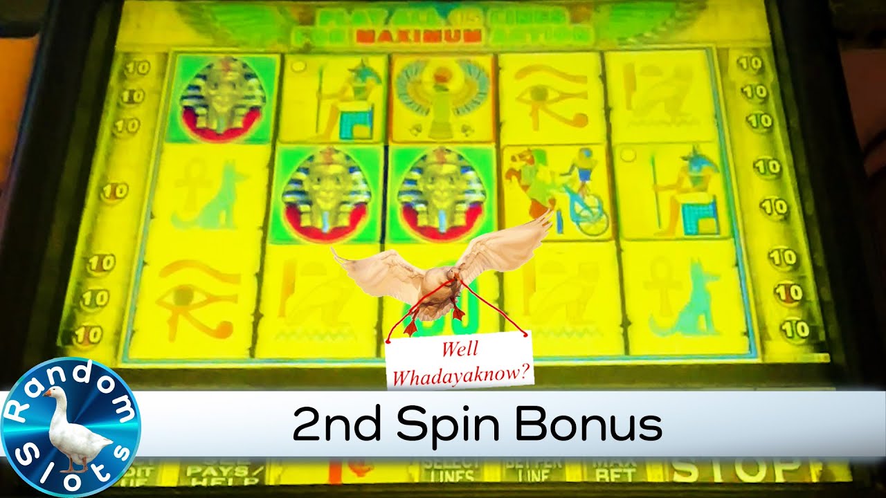Pharaoh's Fortune Slot Machine 2nd Spin Bonus - YouTube