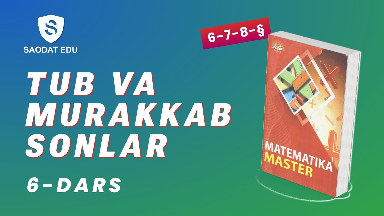 Master matematika 6- dars - YouTube