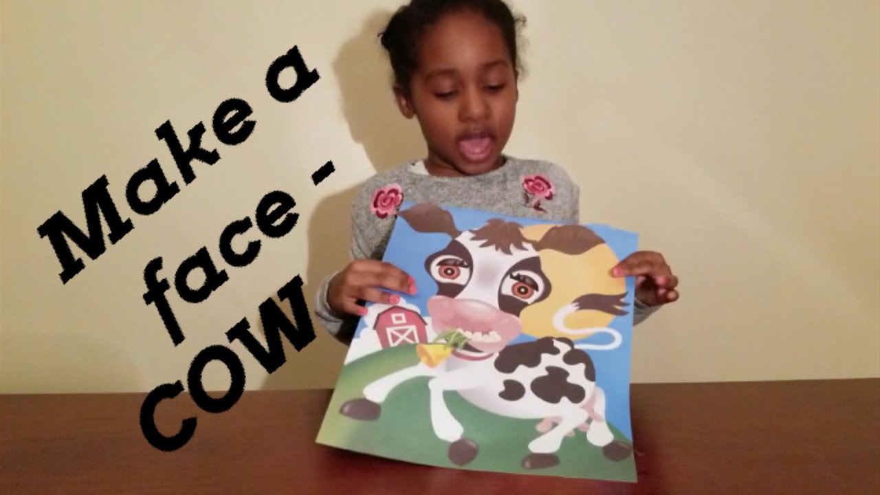 Bug completes the face of a cow |MAKE A FACE |CRAZY ANIMALS - YouTube