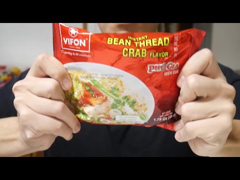 Instant Bean Thread noodles Crab flavor - YouTube