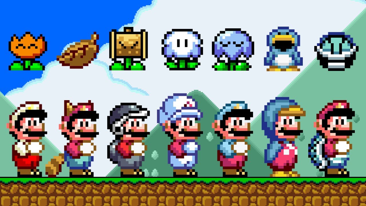 All Power Ups in Super Mario Construct! (Version 3.0) - YouTube