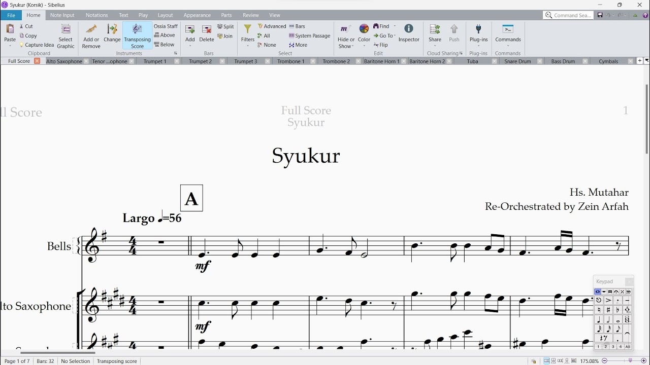 Syukur - Instrumental [Full Score] #music #art #indonesia #lagunasional ...
