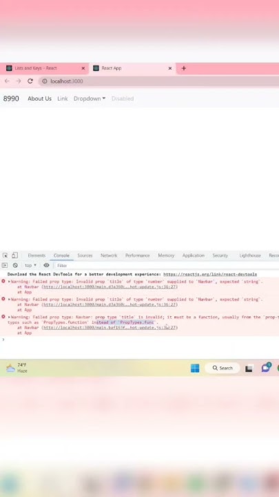 proptypes in reactjs #shorts #reactjs #react #proptypes #props #code ...