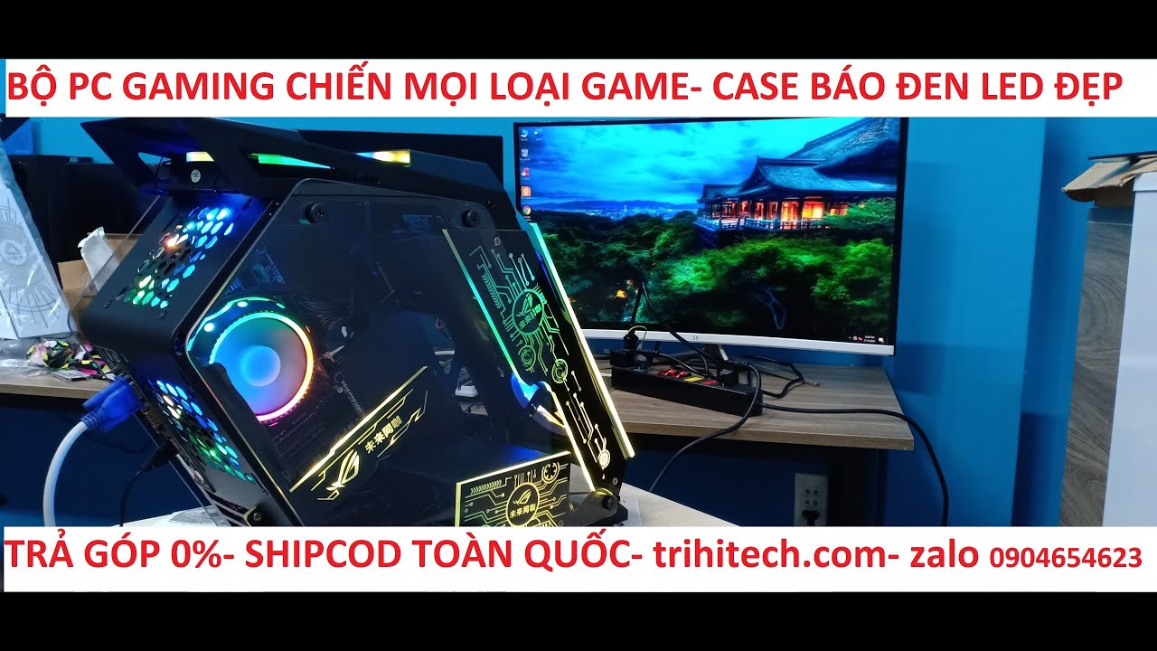Bộ PC Gaming CASE BÁO ĐEN FULL LED độc lạ Chiến Mọi Loại Game - YouTube