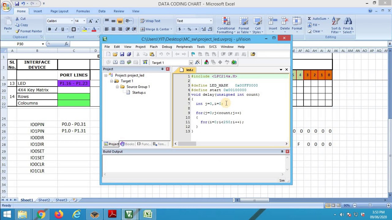 Control Led Arm Lpc 2148 Practice Program Part 1 Youtube