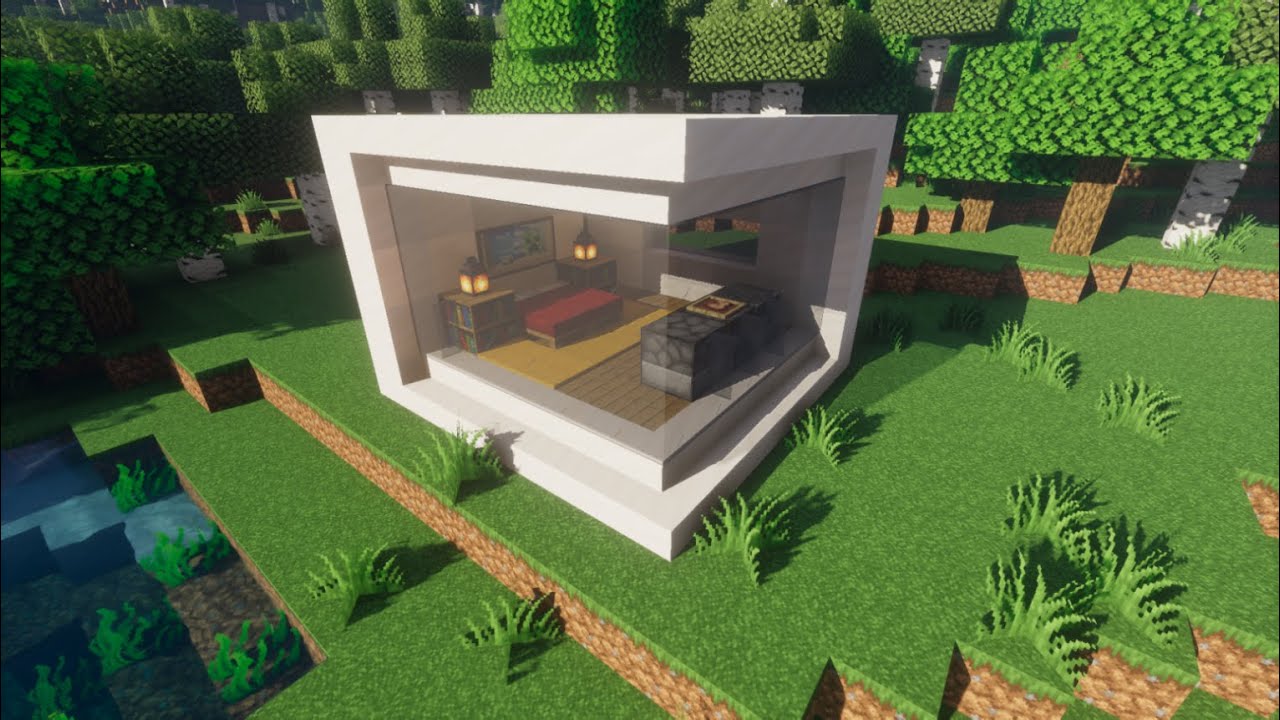 how to build a small quartz Minecraft house (cozy and calm) - YouTube