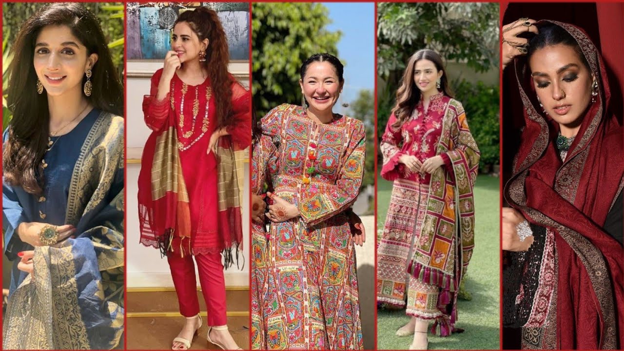 Beautiful Pakistani actress winter collection dresses design| trendy ...
