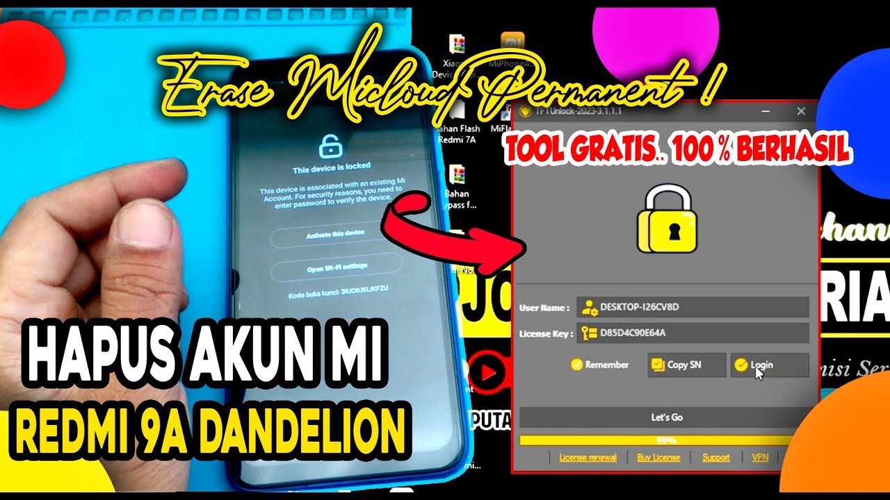 Erase Micloud Redmi 9a Dandelion Permanen!! | can sign in new account ...