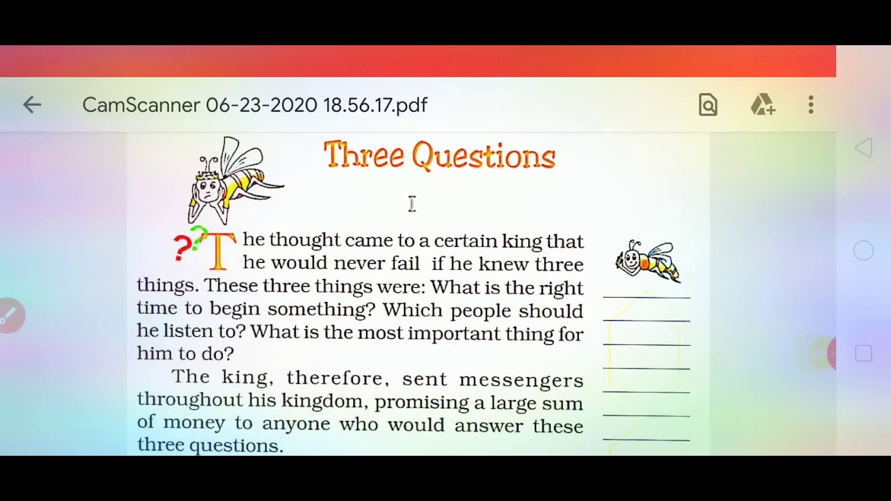 Chapter 1 Three Questions English Book Honeycomb YouTube chapter-1-three-questions-english-book-honeycomb-youtube