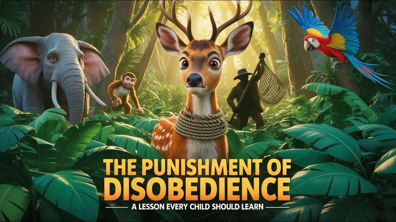 The Jungle Lesson 🦁 | Disobedience Brings Trouble | Urdu Cartoon Story ...