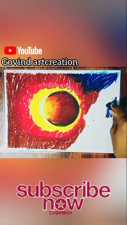 How to draw a solar eclipse easy #short #solareclipse - YouTube