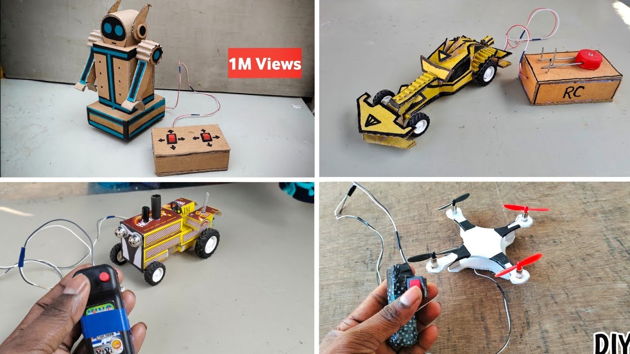 4 Amazing RC DIY TOYs | RC Drone - Cardboard Robot | Matchbox RC Car ...