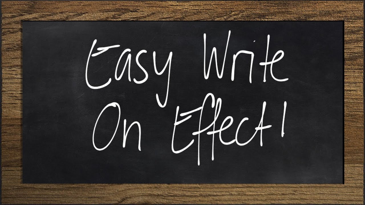 Super Easy Write on Effect | HitFilm - YouTube