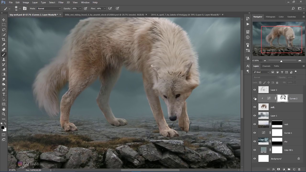 Big Wolf Photoshop Manipulation Tutorial - YouTube