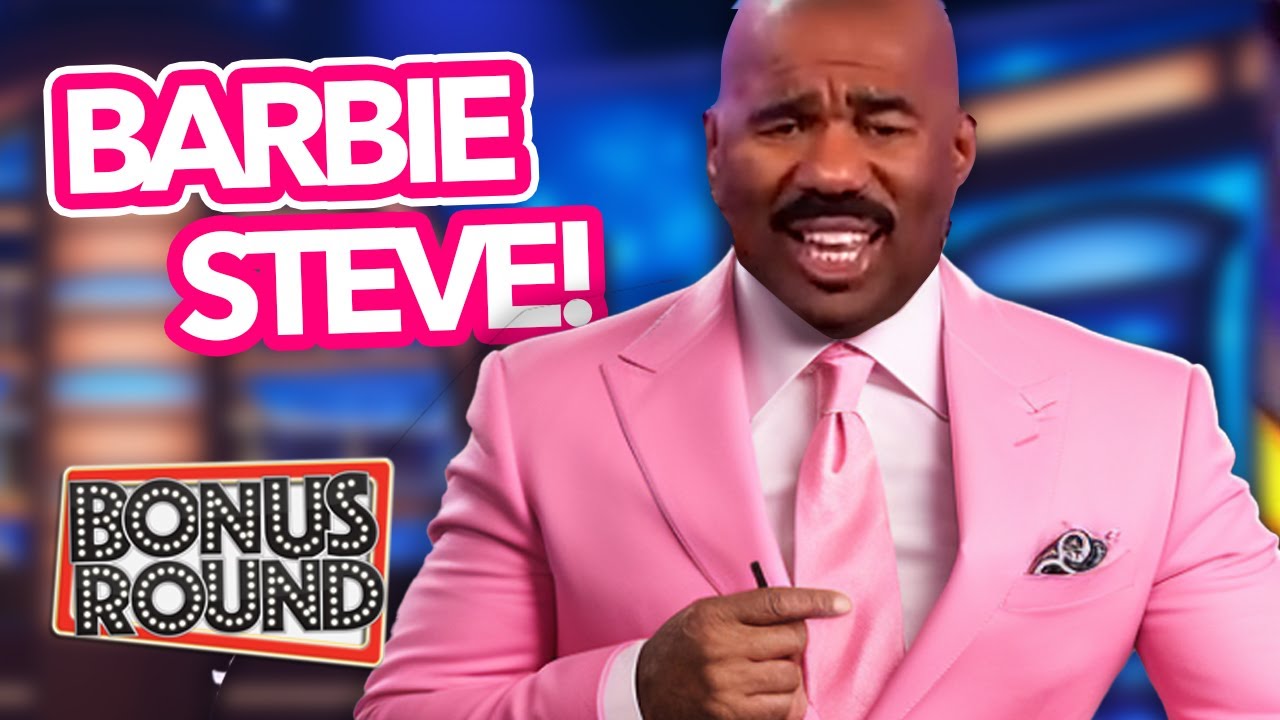 Steve Harvey BARBIE Funny Questions & Answers On Family Feud - YouTube