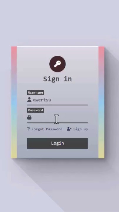 CREATE a Modern Login Page using JUST HTML and CSS! #coding # ...