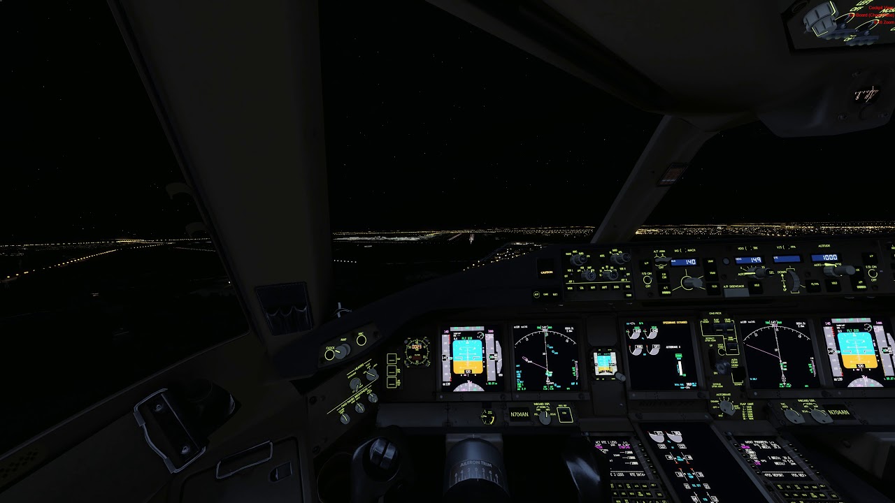 Prepar3D Night View Manual Landing - YouTube