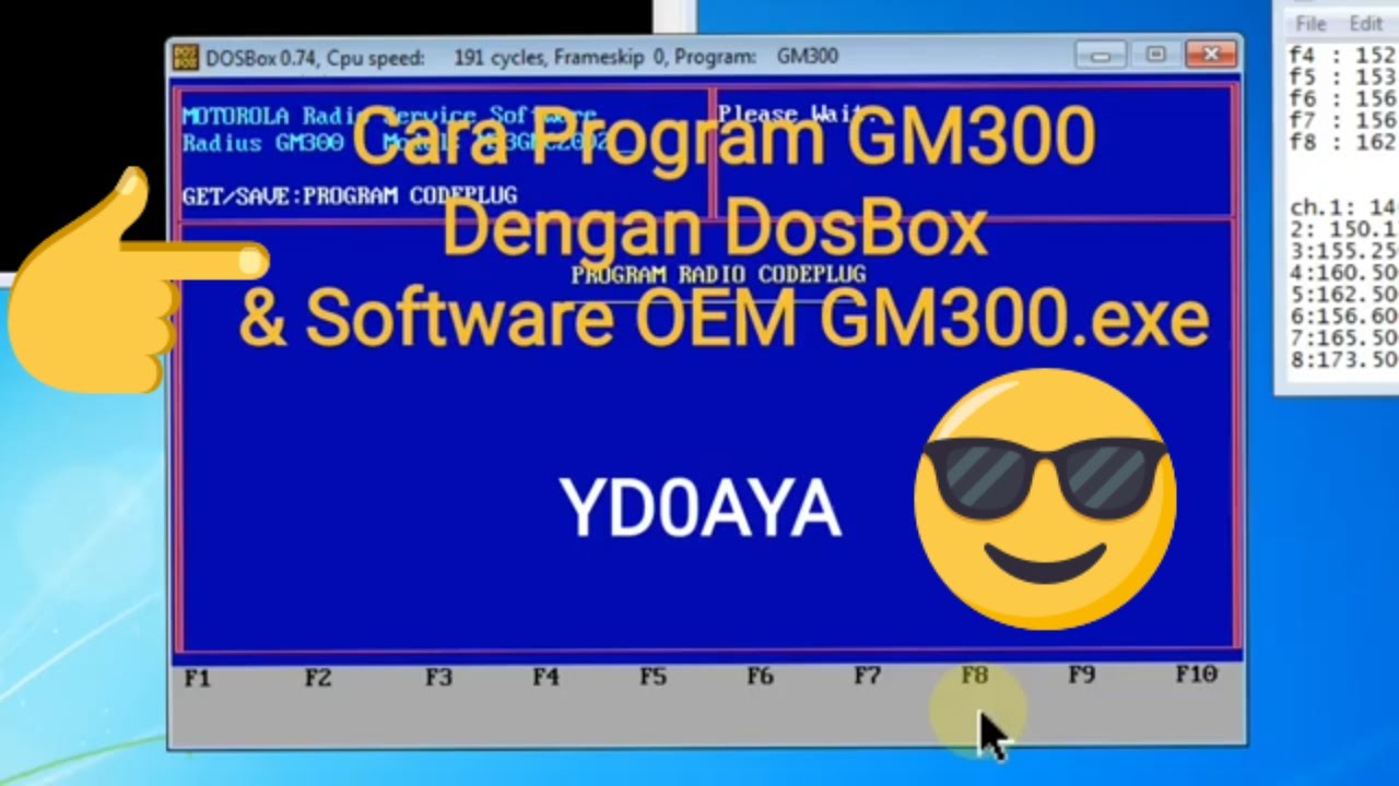 Cara program rig Motorola GM300 dengan Dosbox & software OEM GM300.exe ...