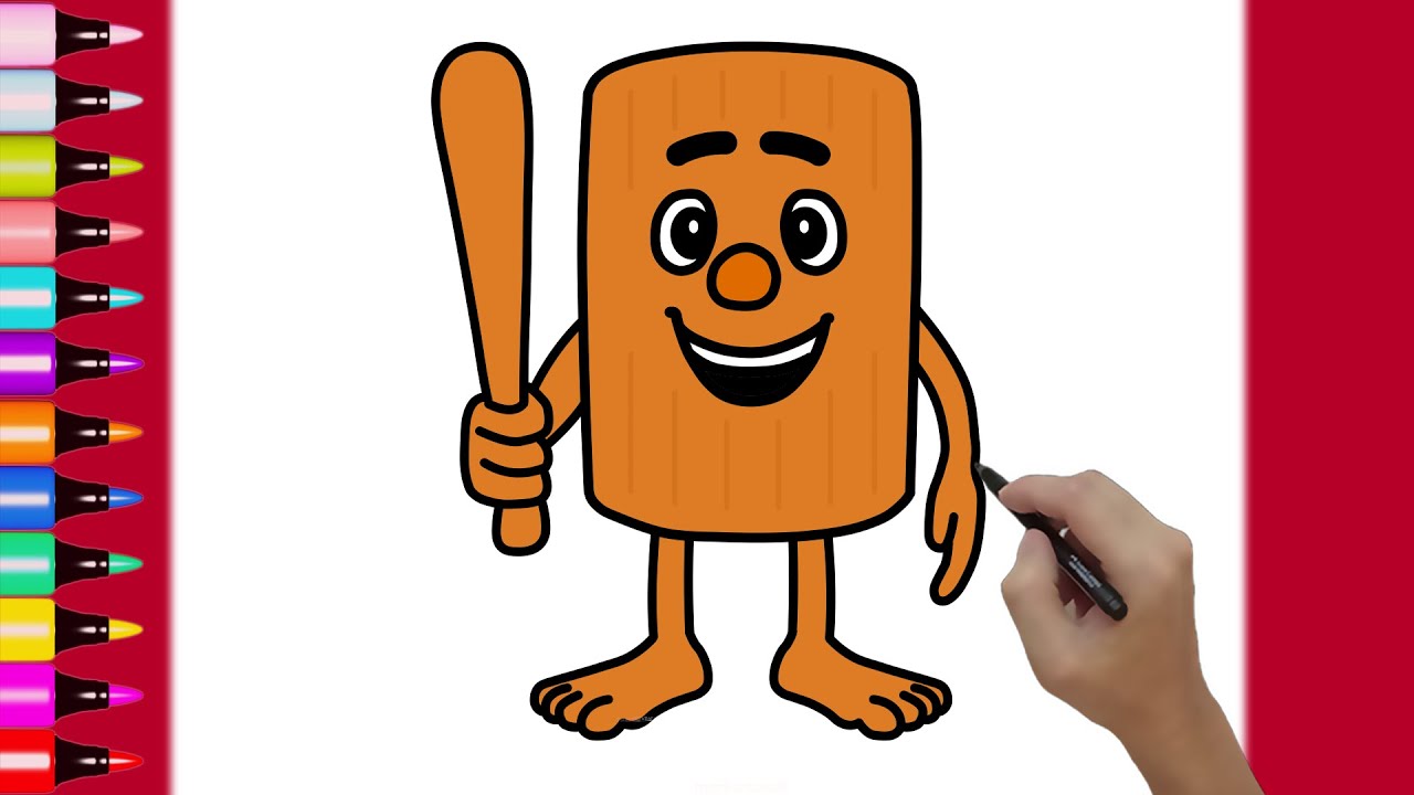 HOW TO DRAW BABY TUNG TUNG TUNG SAHUR - CÓMO DIBUJAR A BABY TUNG TUNG ...