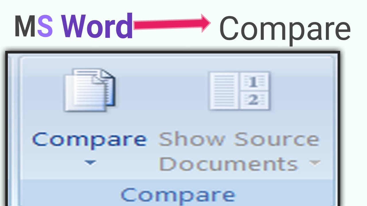 Compair documents in ms word | compare group in ms word | in hindi ...