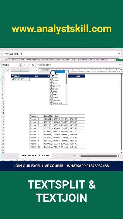 Excel Advance Tips 19 Dynamic Excel Formula To Restructure Data With Textsplit And Textjoin
