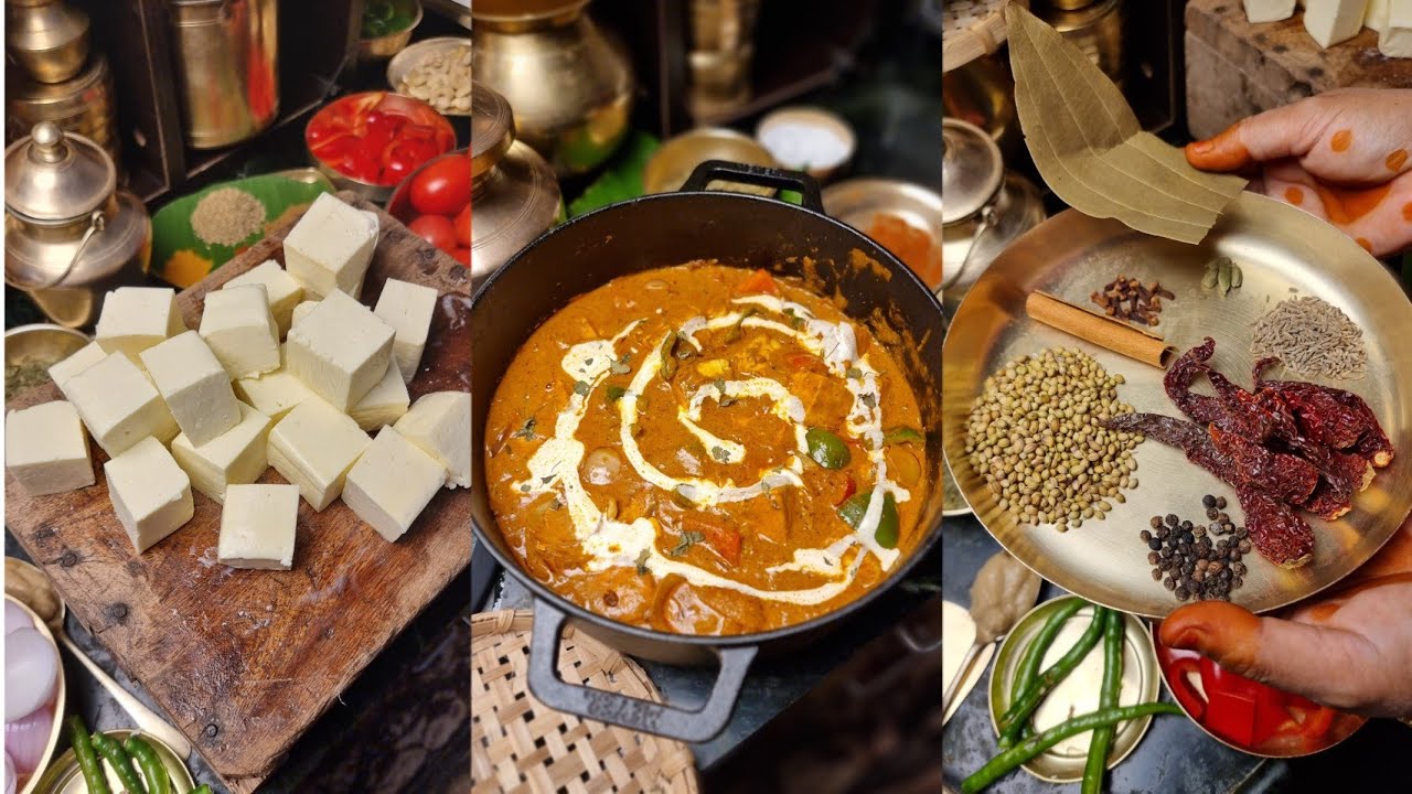 Dhaba style paneer curry with special kadha masala | Paneer gravy ...