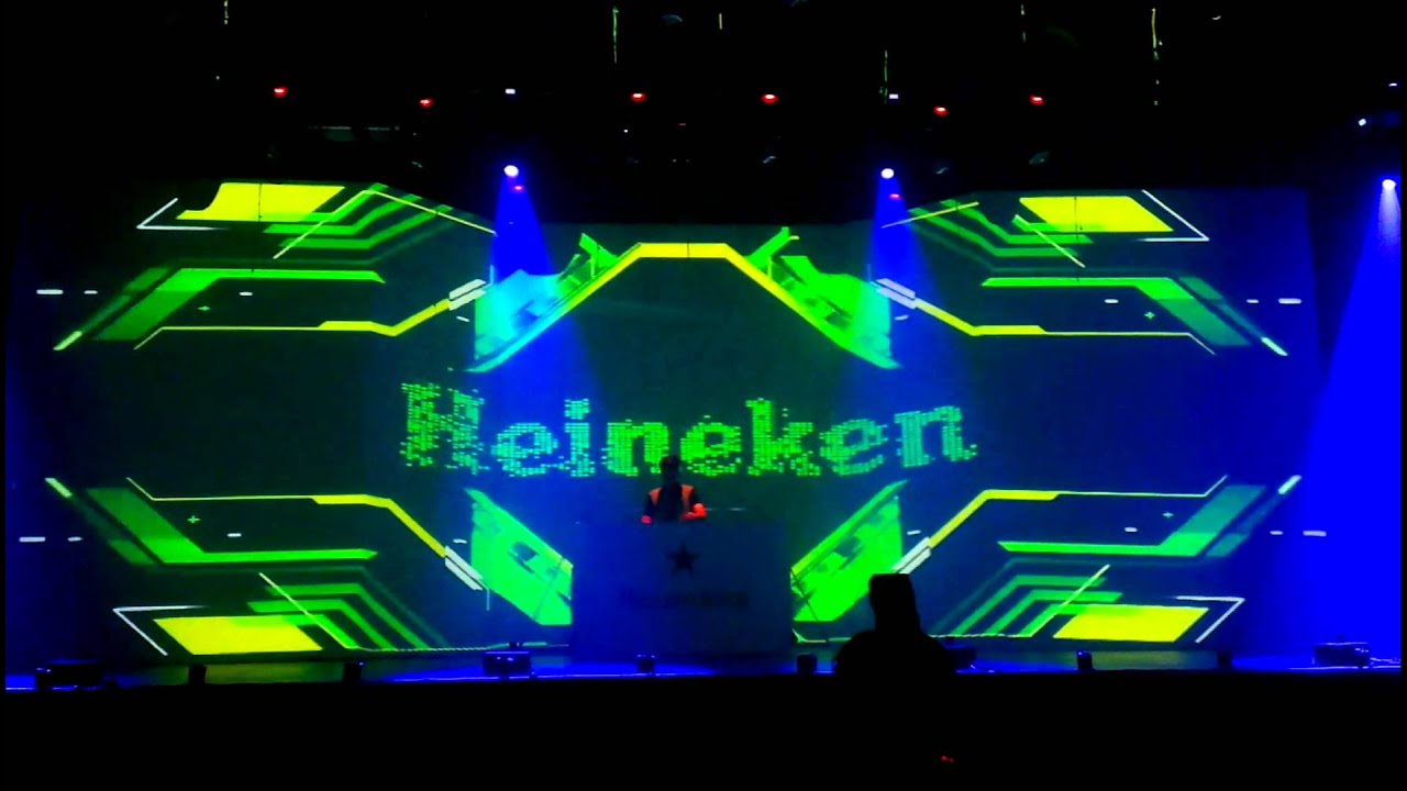 Heineken DJ Backdrop Projection Mapping @ KL Live [2] - YouTube