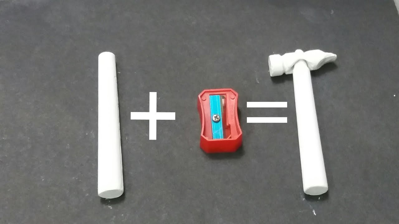 How to make hammer of CHALK CARVING at HOME easy - YouTube