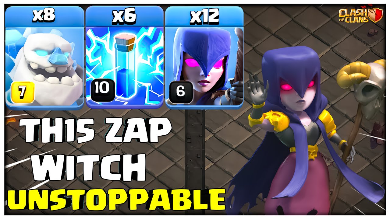 Unstoppable Ground Combo!! Th15 Zap Witch Attack Strategy in Clash of ...