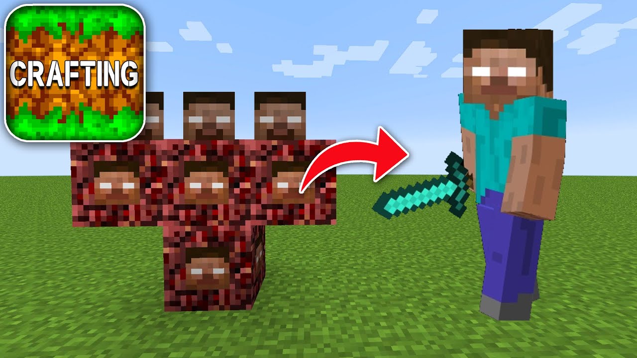 How to Spawn HEROBRINE in CRAFTING and BUILDING - YouTube