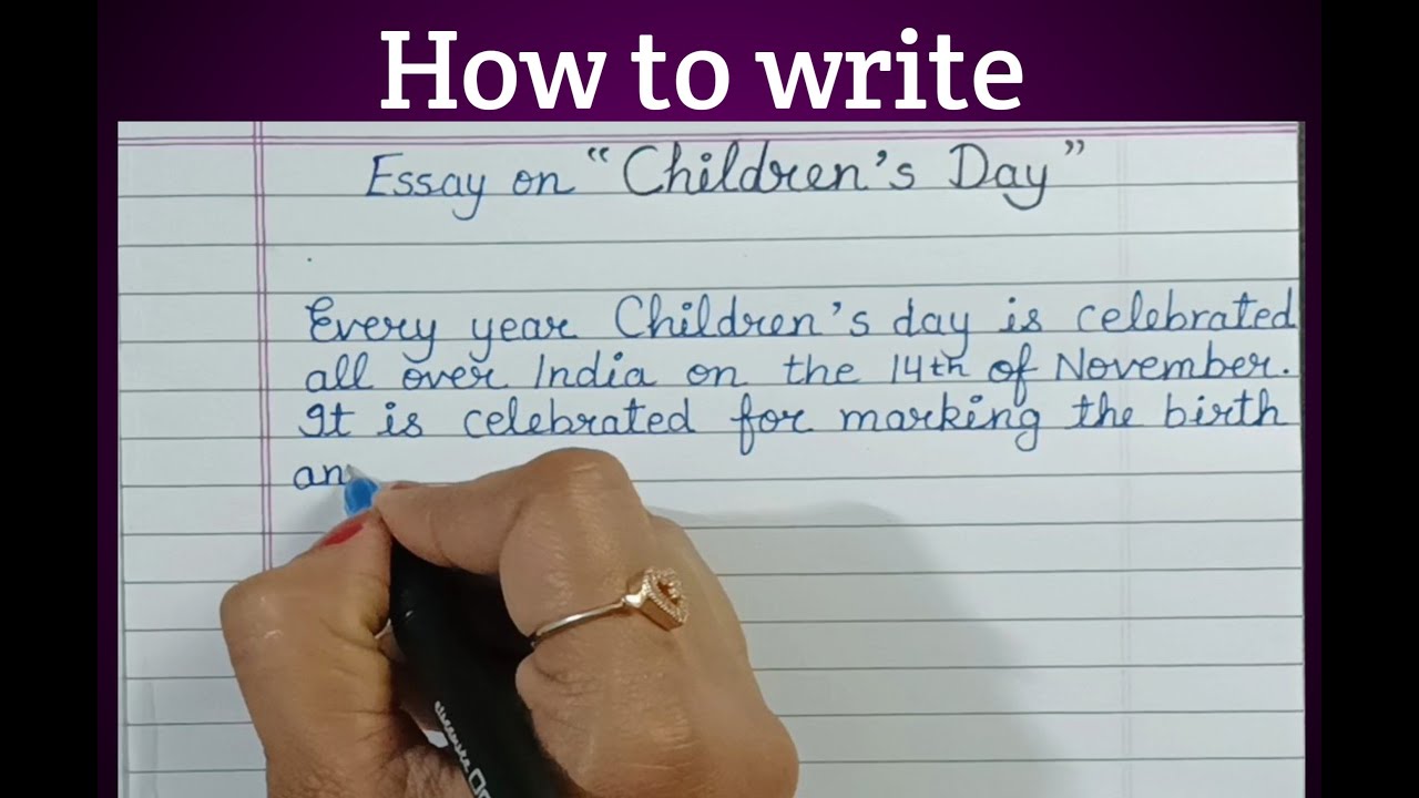 Essay on Children's Day l Children's Day essay writing l Children's Day ...