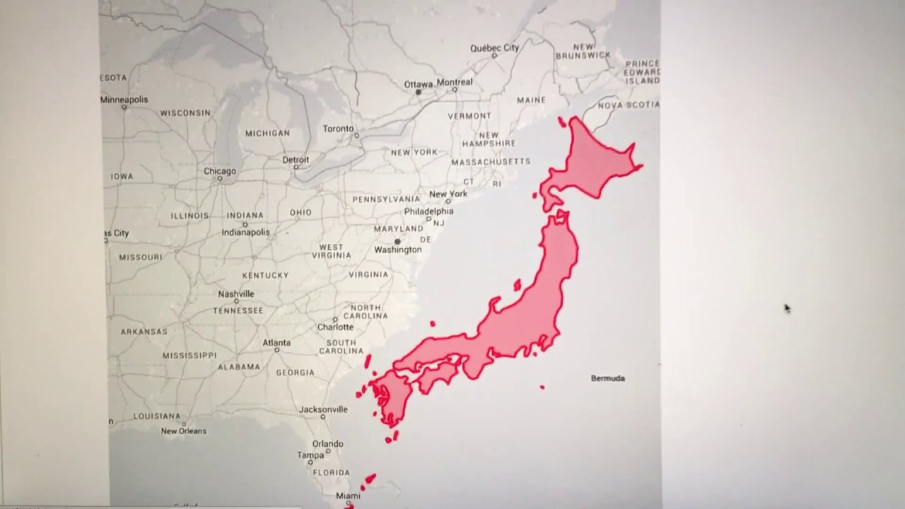 how big is japan? - YouTube