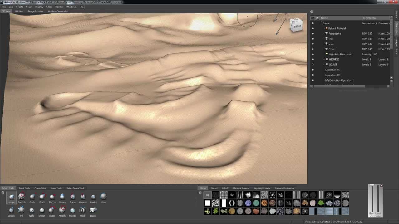 Mudbox 2013 - Terrains for Mx Simulator - 01 - YouTube