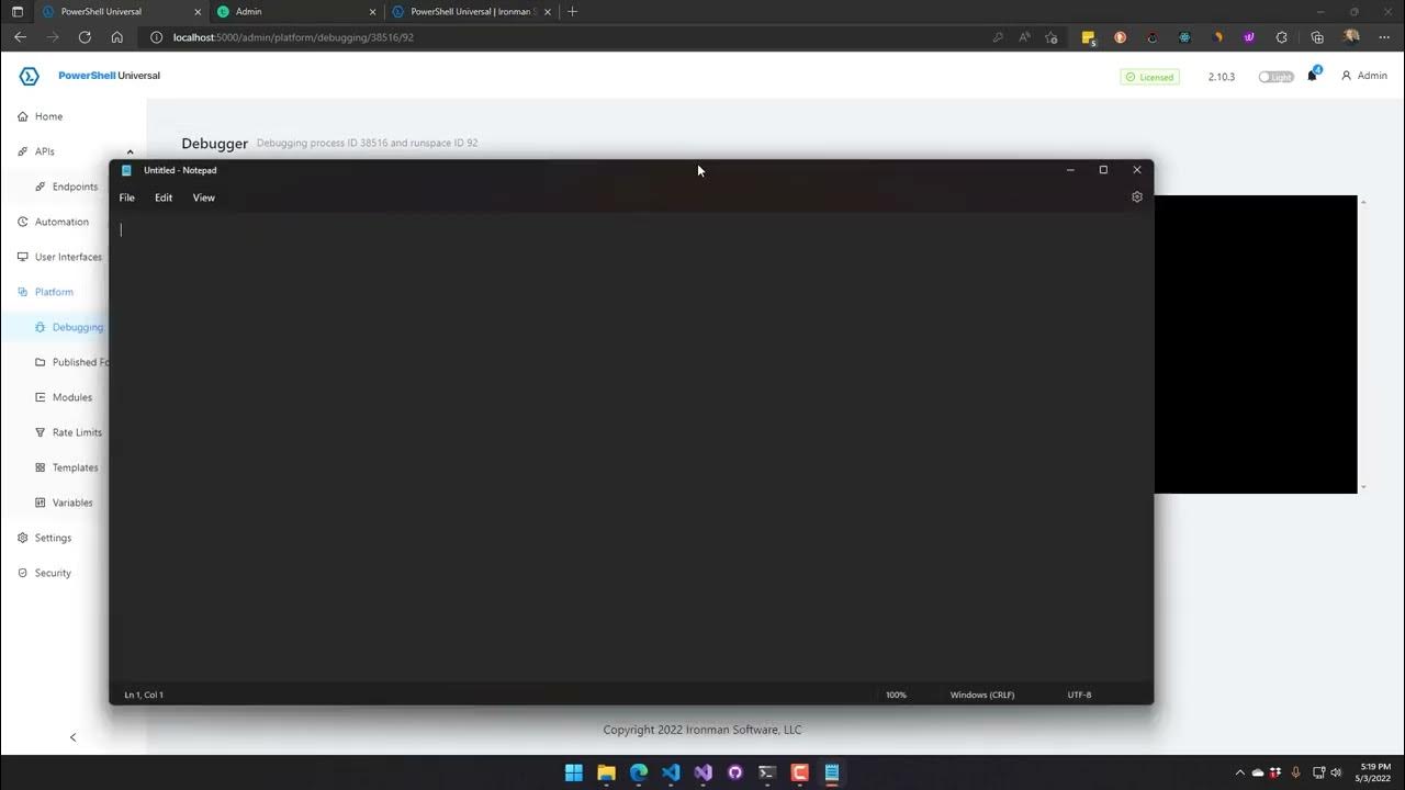 PowerShell Universal Training - Development - Debugger - YouTube