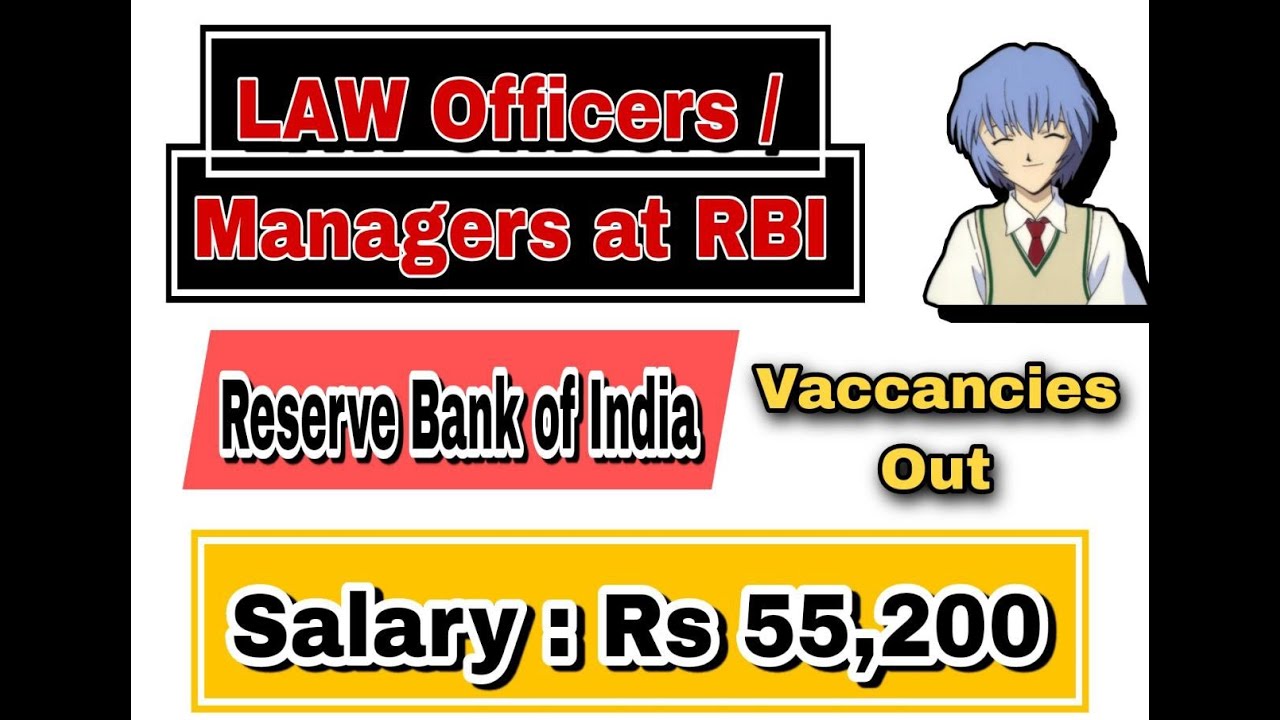 Lawofficers and Managers jobs at RBI ( Vacancies out ) | Legal Flight ...