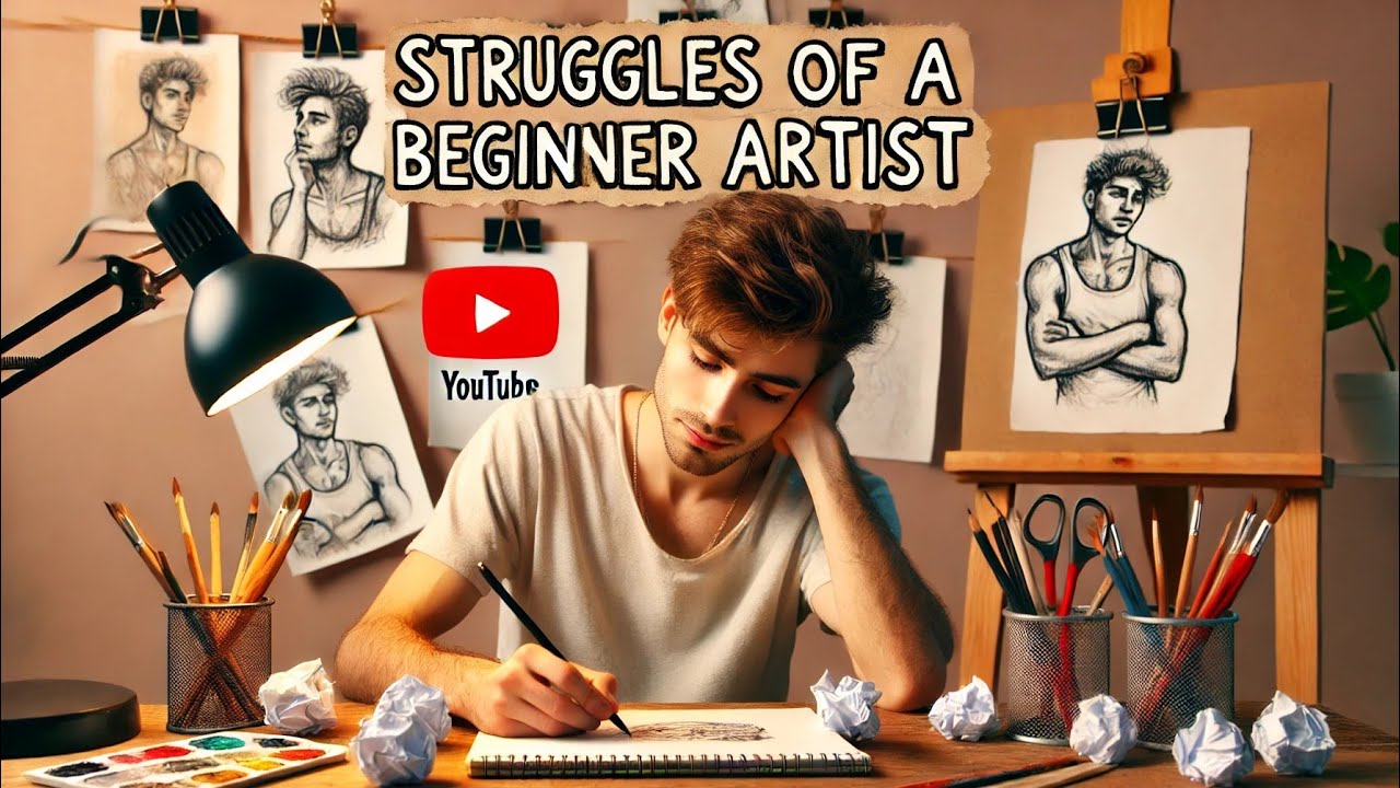 struggles of a beginner artist||my art journey so far - YouTube