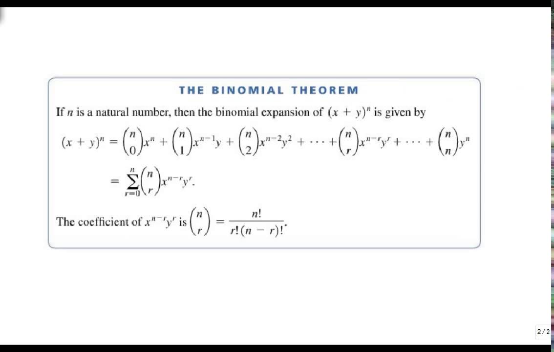 The Binomial Theorem - YouTube