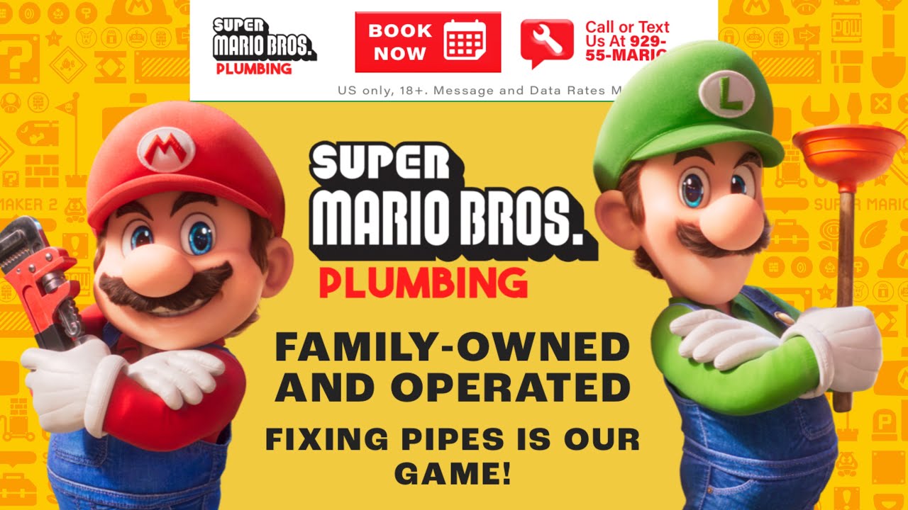 Checking Out The SUPER MARIO BROS PLUMBING Website!!! - YouTube