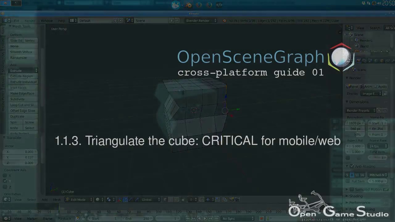 1.1. Create a cube. OpenSceneGraph cross-platform guide 01 - YouTube