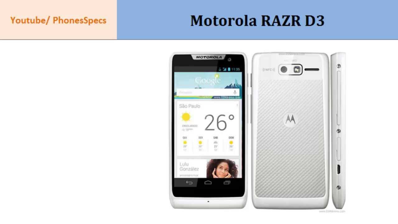 Motorola RAZR D3, Details Specs - YouTube