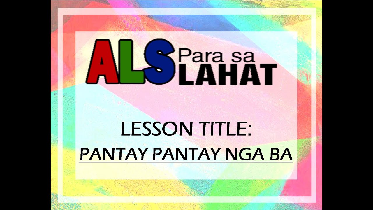 Lesson 35 PANTAY PANTAY NGA BA - YouTube