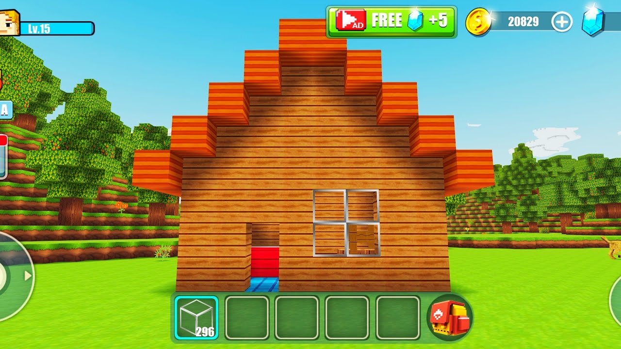 World Craft Building Gameplay | Wooden House 🏡 - YouTube