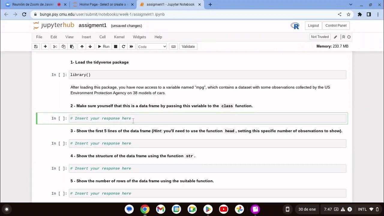 Cm 85 309 How To Submit Assignments Nbgrader Jupyterhub Youtube