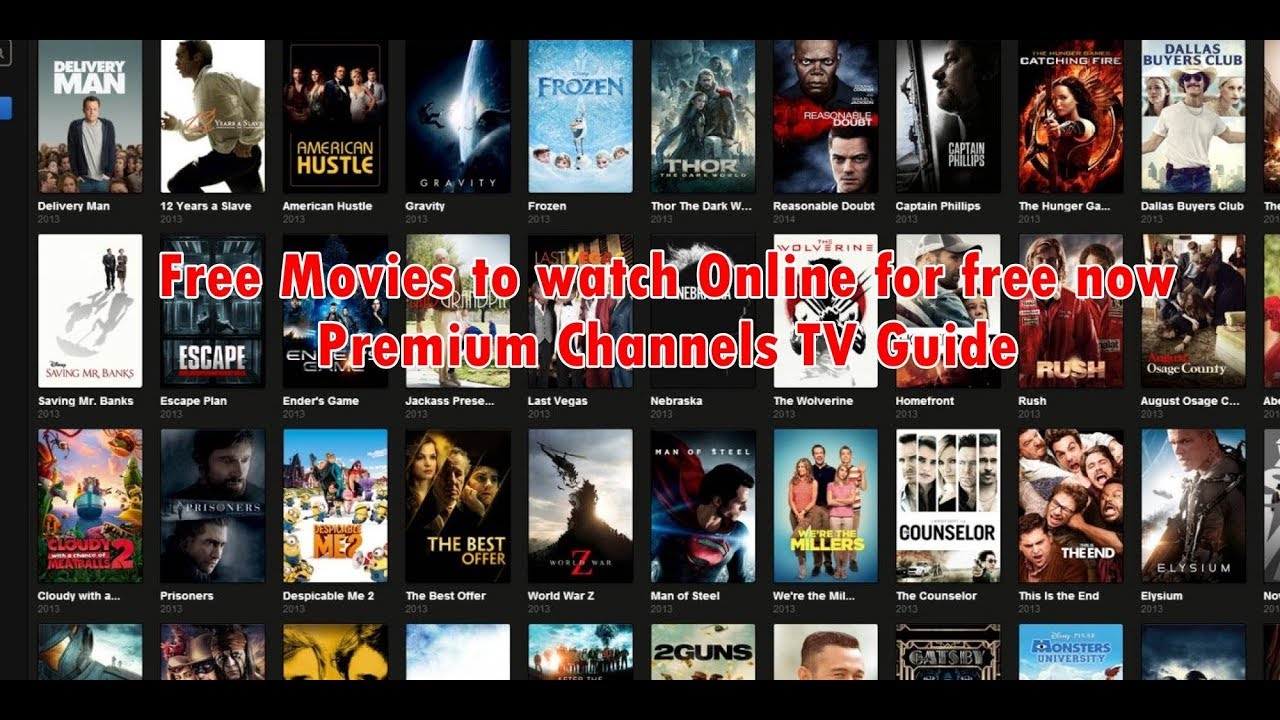 Free Movies to watch on TV Online for free - Premium Channels TV Guide ...