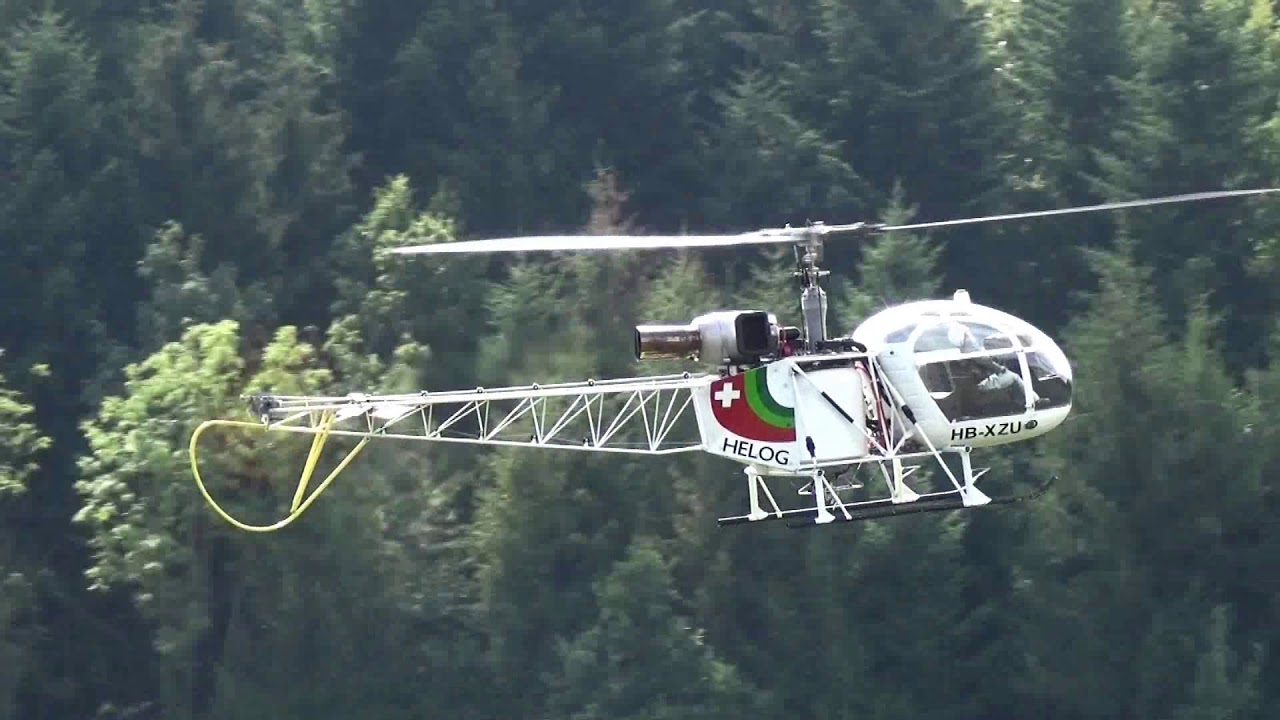 Aerospatiale SA-315B Lama scale RC turbine Model Helicopter - YouTube