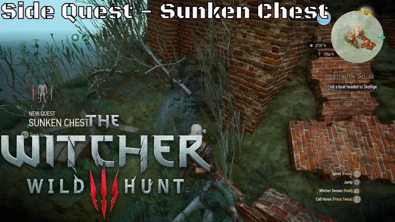 Witcher 3 Side Quest - Sunken Chest (PS4) - YouTube