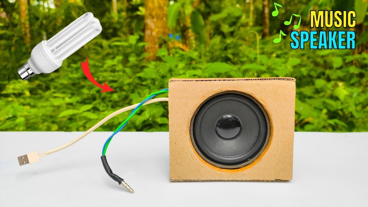 How to make a Music Player with old cfl bulb | Diy Speaker - YouTube