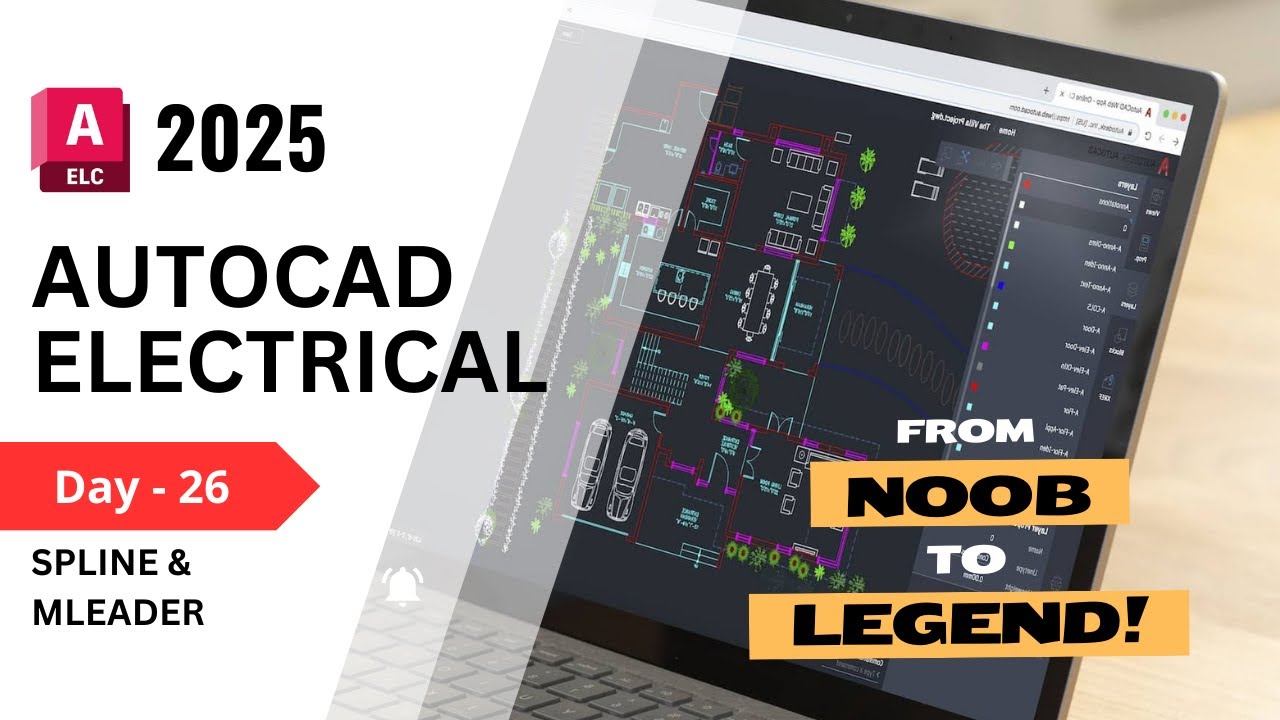 AutoCAD Day 26 | SPL (Spline) & Leader Commands Explained for ...