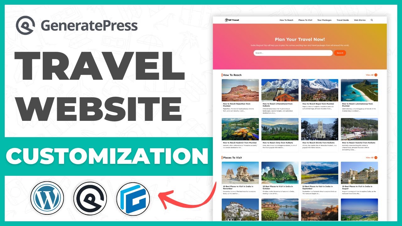 How to Create a Travel Blog In WordPress Using GeneratePress Theme - YouTube