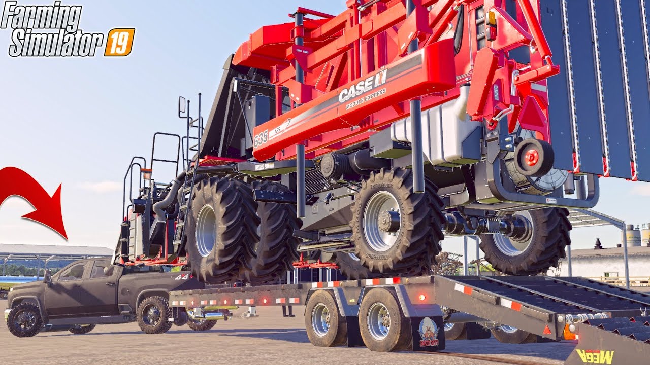 OVERSIZE LOAD | COTTON HARVESTER VS FARM TRUCK | MEGA RANCH | FS19 ...